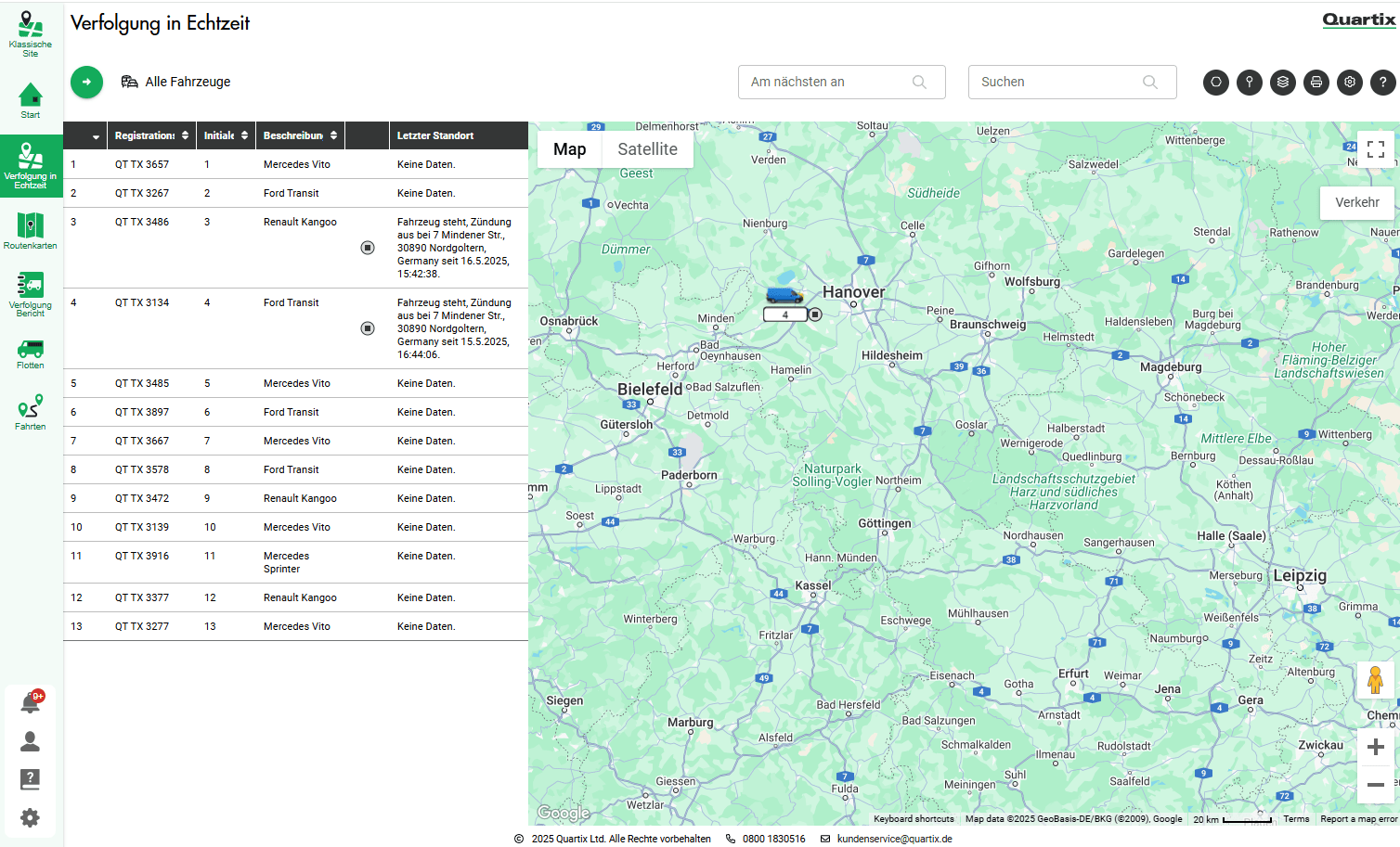 GPS-Fahrzeugortung von Quartix: Funktionen & Preise - DE